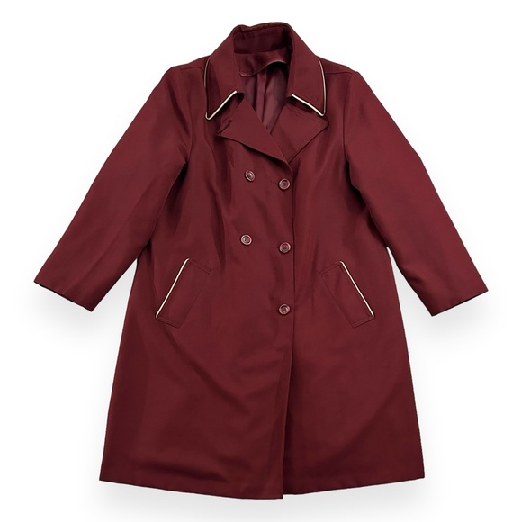 American Vintage | Jackets & Coats | Vintage 97s Burgundy Mod Double ...